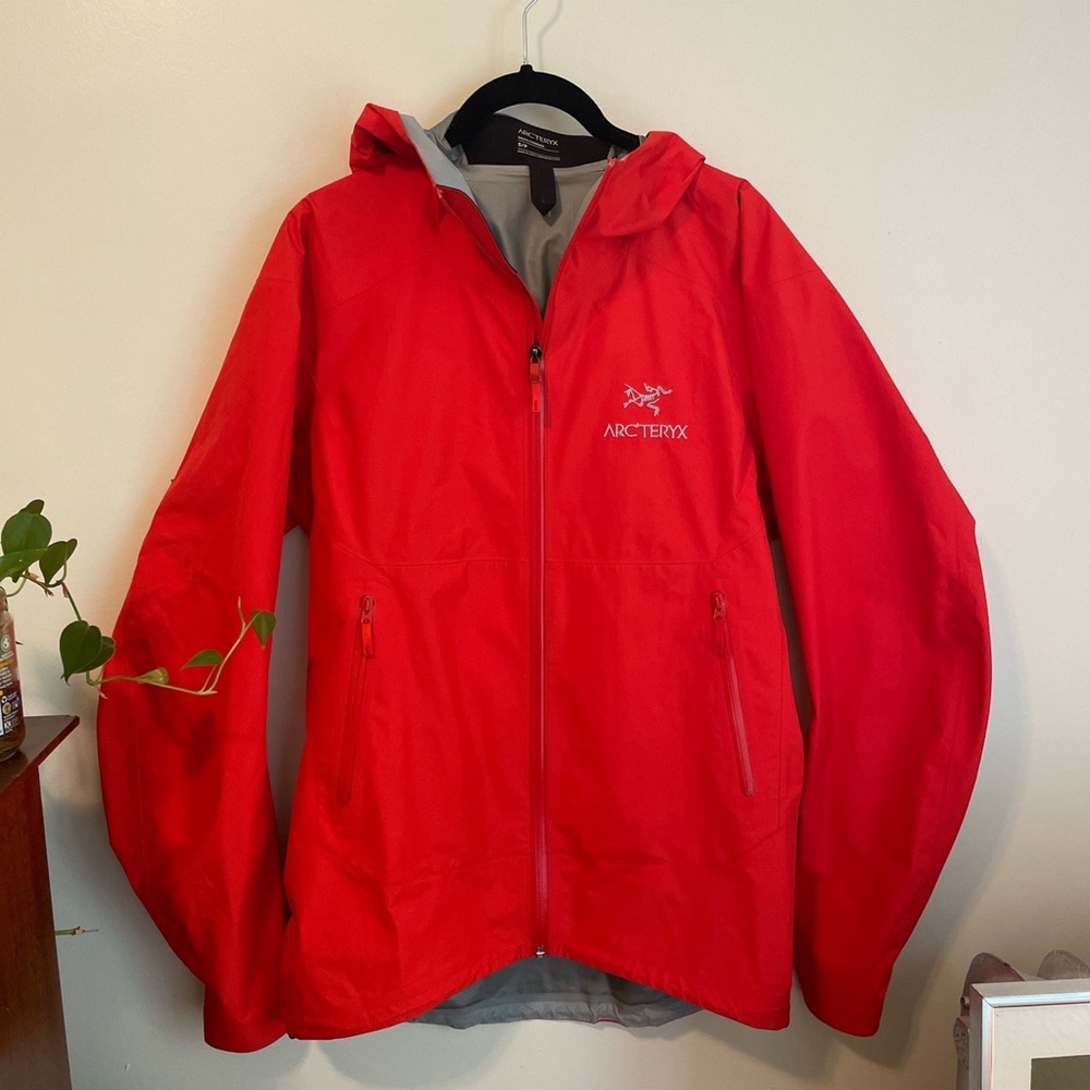 Arcteryx Zeta Sl Gortex Rain Jacket Orange Red - Gem